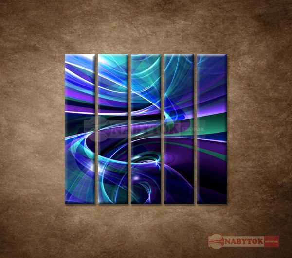 OBRAZ 5 DIELNY Modré abstraktné pozadie 100X100 CM - Obraz 5 dielny ...