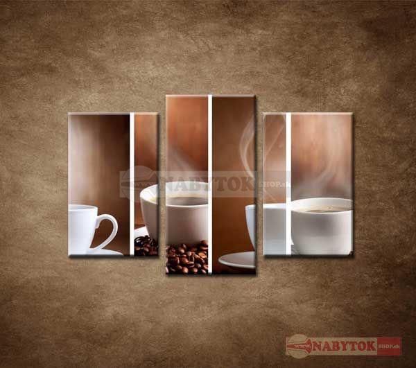 OBRAZ 3 DIELNY ŠÁLKA KÁVY 75X50CM - Obraz 3 dielny 75x50 cm KUCHYŇA - E ...