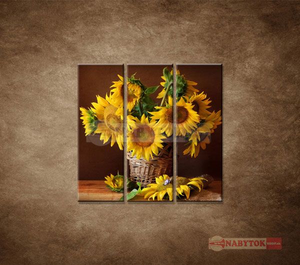 OBRAZ 3 DIELNY SLNEČNICE 90X90 - Obraz 3 dielny 90x90 cm KVETY - E-shop ...